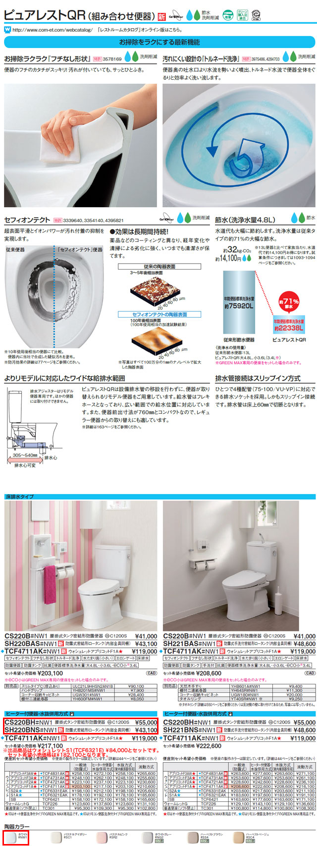 【中古】【良品】TOTO ウォシュレットトイレ ピュアレストQR+S1 TCF6321E SH220BNS CS220BH #NW1(ホワイト) 温水洗浄便座 便器 【安心取引】保証の落札情報 ...