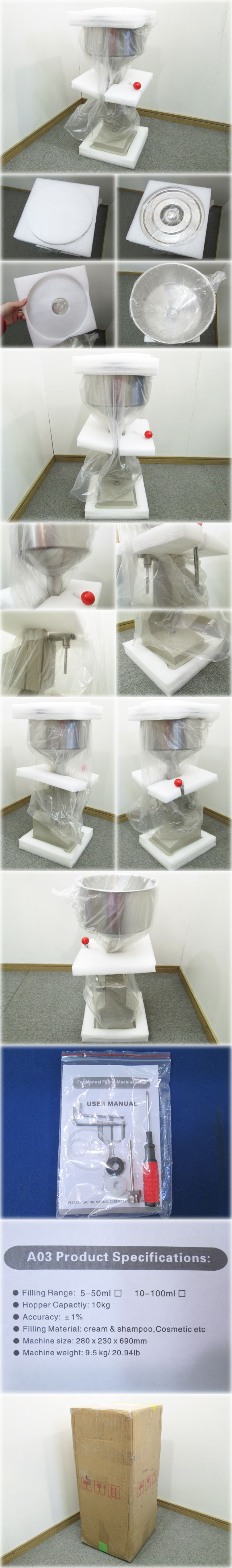 【樂淘letao】日本代購代標第一品牌－【未使用品】手動液体充填機 A03 低粘度・高粘度両用 食品/クリーム/シャンプー/コスメ等に フィリングマシン【長野発】