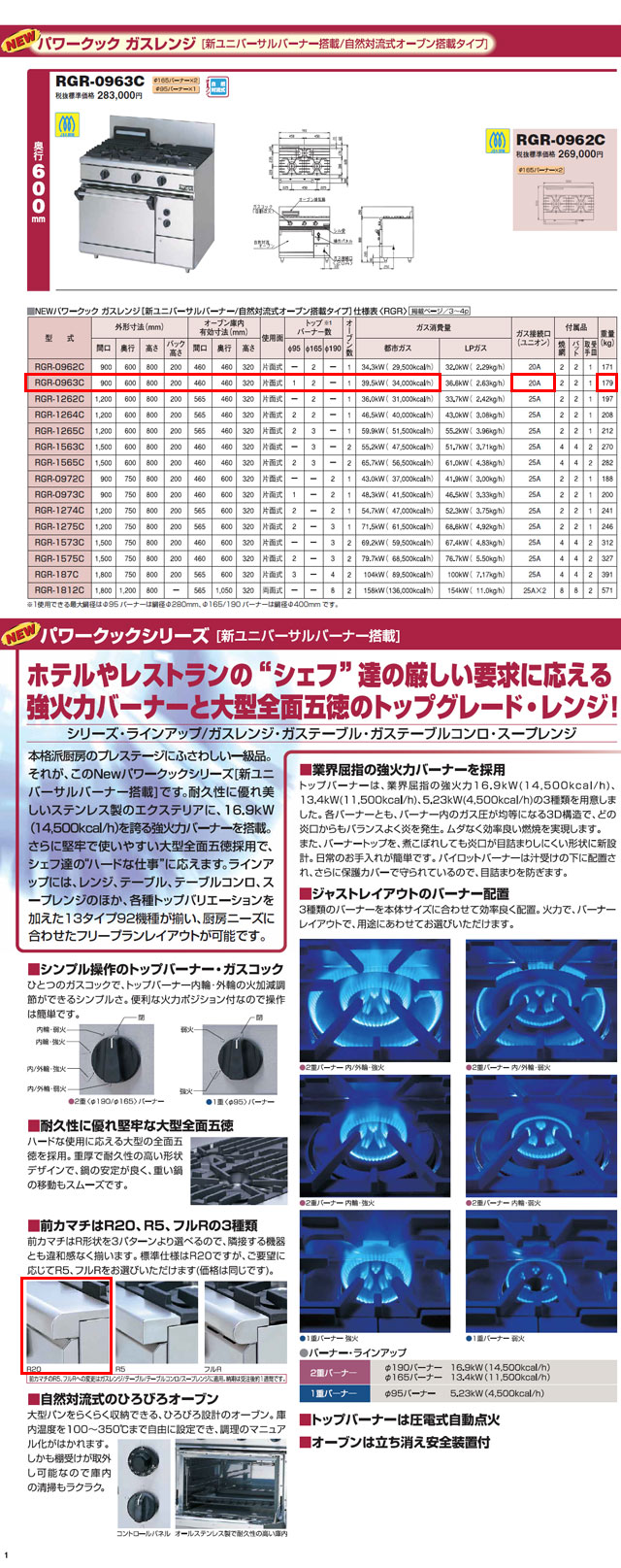 【やや傷や汚れあり】【2020年製】マルゼン 3口ガスレンジ RGR-0963C 900x600x800mm 都市ガス13A NEWパワークック 自然対流式オーブン搭載 【長野発】の落札情報 ...